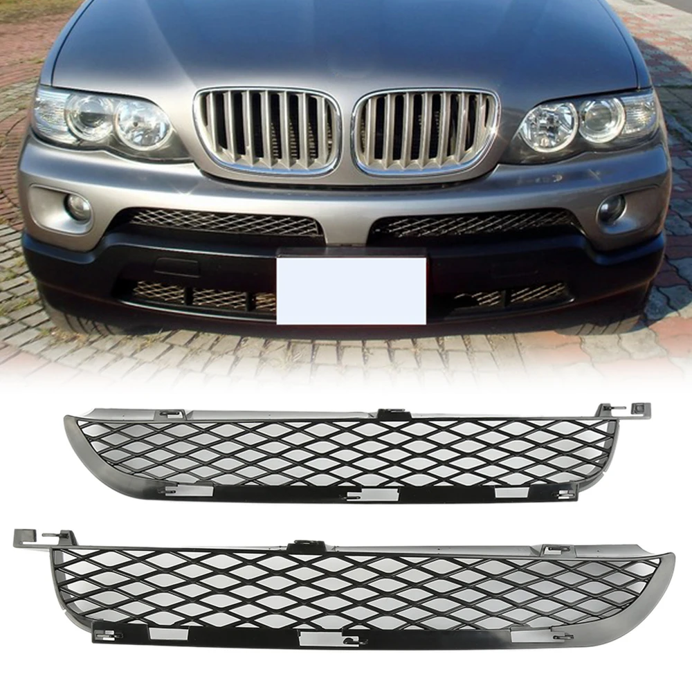 A Pair Of Front Bumper Lower Grilles For BMW X5 E53 2003-2006 Facelift ...