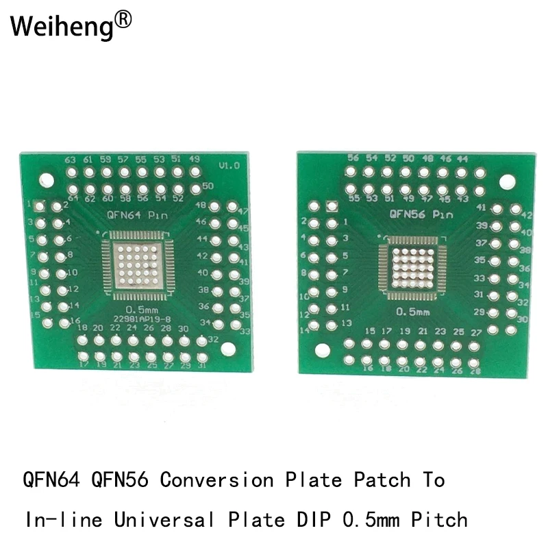 QFN56 QFN64 Adapter QFN Patch To In line Pin Spacing 0.5mm Applicable| | - AliExpress