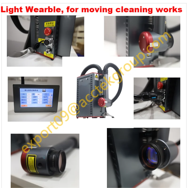 AccTek Backpack Laser Cleaning Machine MAX 100w Mini Lazer Rust Paint ...