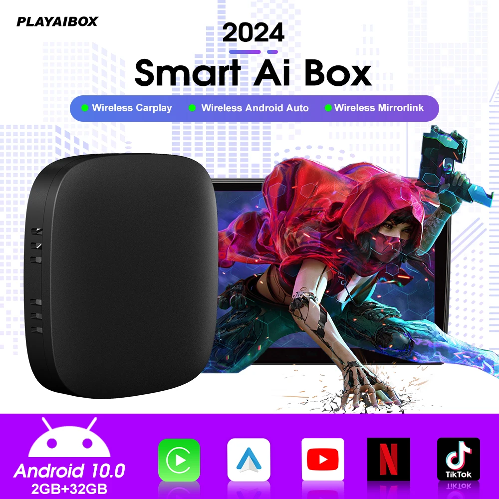 CarPlay To Wireless 4-in-1 Wireless CarPlay & Android Auto Adapter Box ...