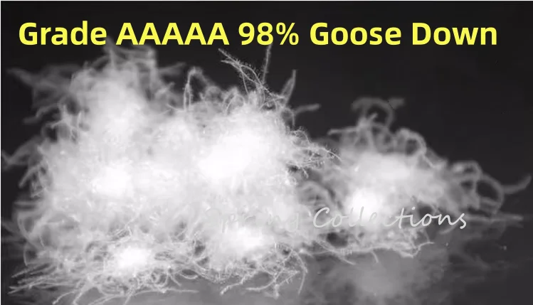 250g/lot Grade 5A 98% pure large white goose down,DIY jacket core coat ...