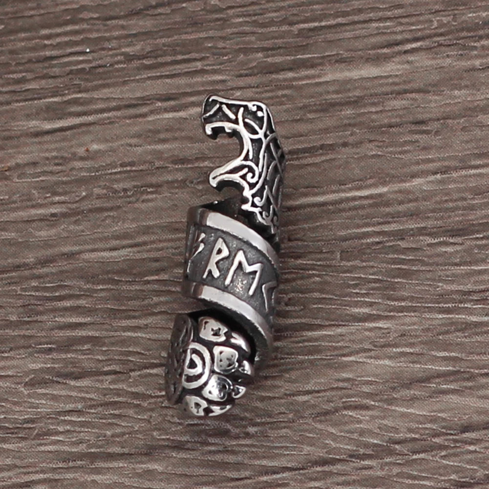 2pcs-Stainless-Steel-Viking-Rune-Wolf-Bear-Bead-Viking-Jewelry-for-Men ...