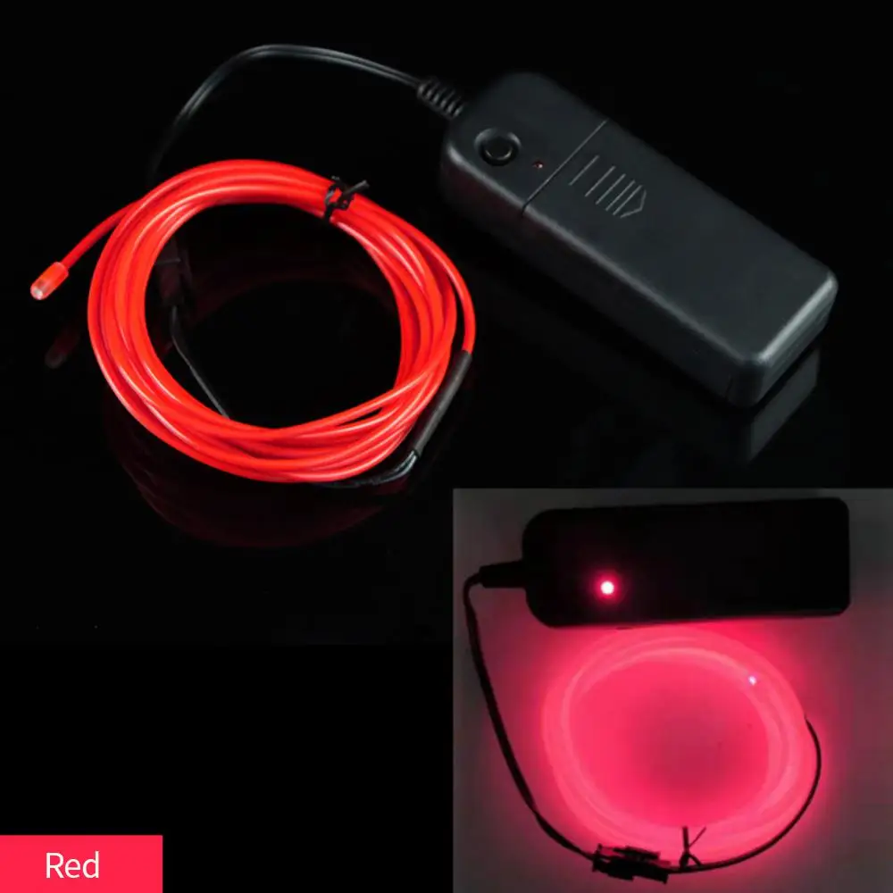Glow-El-Wire-3v-Neon-Cable-Light-Emitting-Aa-Battery-Car-Interior ...