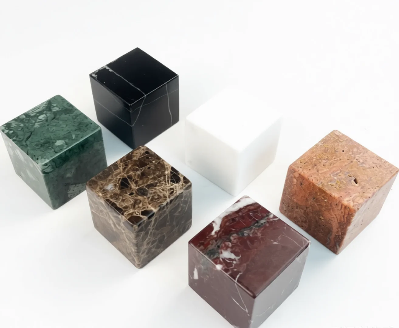 50x50x50mm Natural Marble Stone Cube Blocks Jewelry Crafts display ...