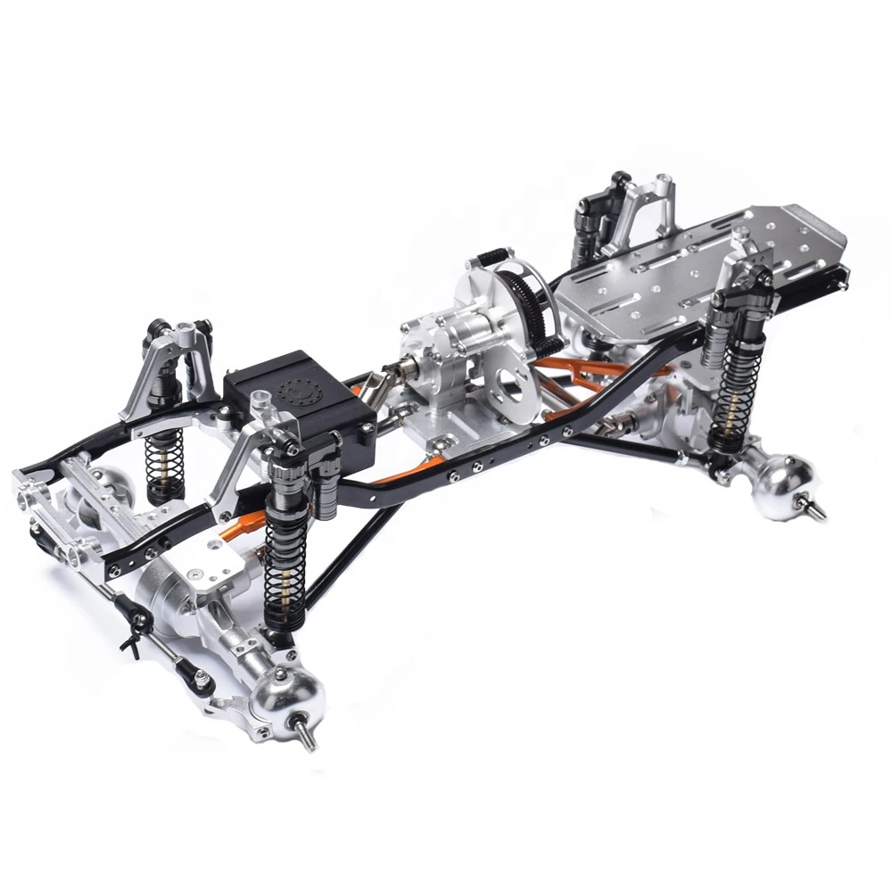 CNC 알루미늄 금속 휠베이스 프레임 바디, RC 자동차 1/10 AXIAL SCX10 섀시 차량 크롤러 자동차 부품 액세서리 ...