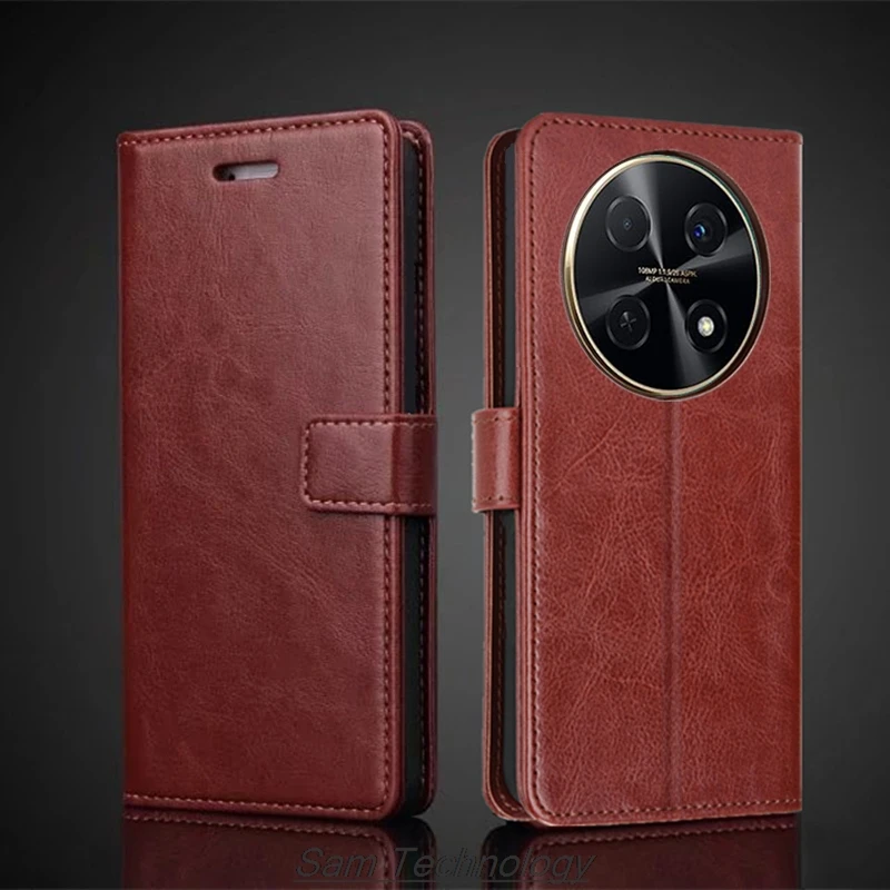 Card Holder Cover Case for Huawei Nova 12i Pu Leather Flip Cover Retro ...