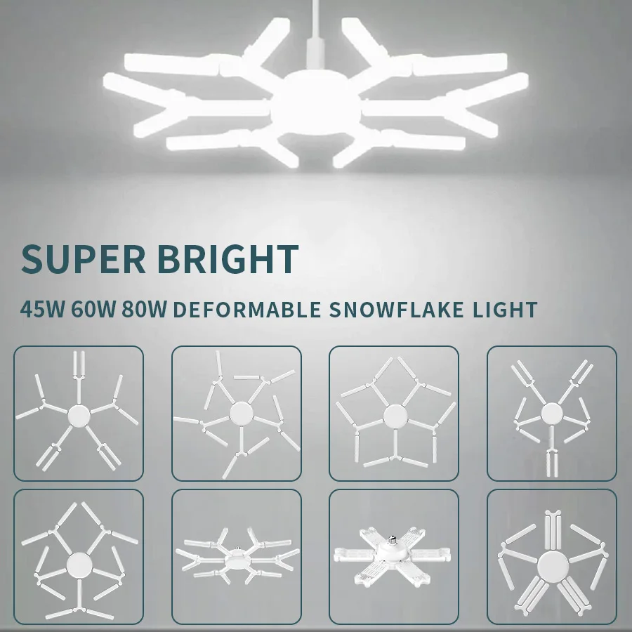 E27-LED-Bulb-Deformable-Panels-Garage-Ceiling-Light-Bulbs-Shop-Work ...