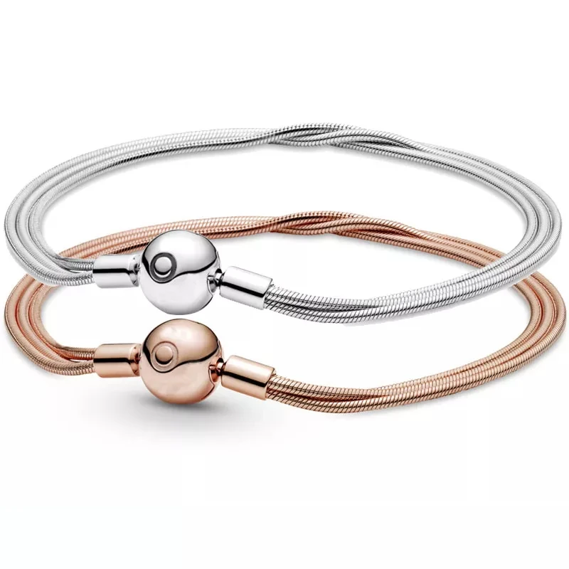 Pandora moment pulsera de plata de ley 925 con diseño de serpiente ...
