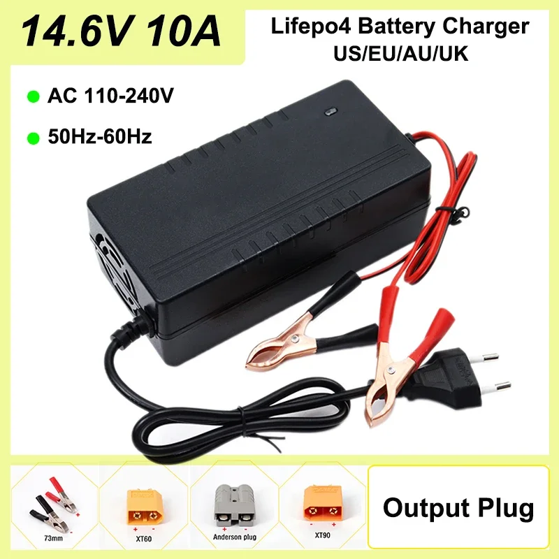 14-6V-10A-LifePO4-charger-4S-12V-LifePO4-battery-pack-AC-110-240V-50Hz ...