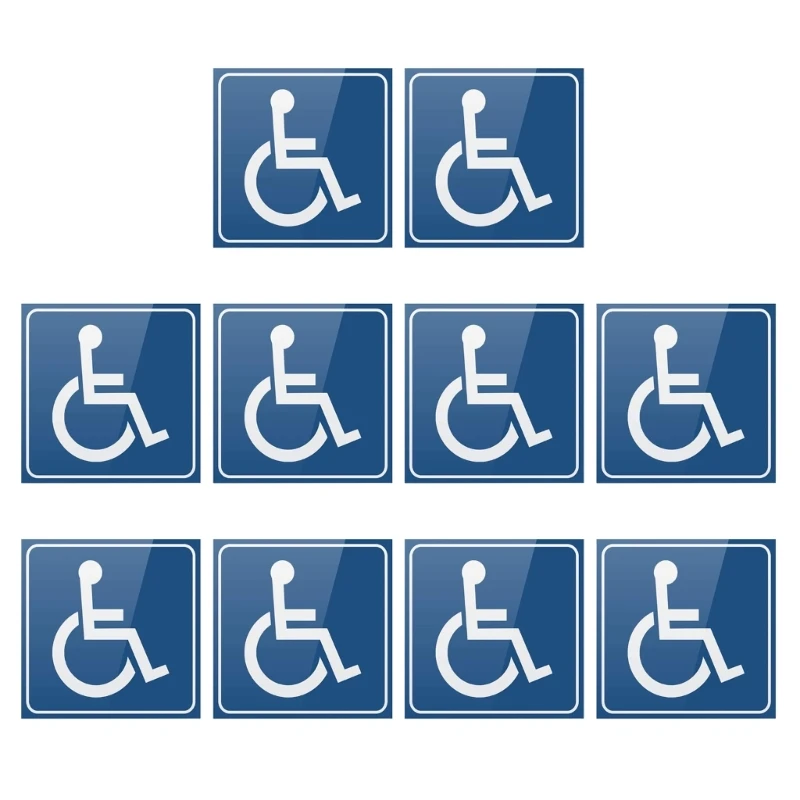 10Pcs-Disabled-Sign-Disability-Mobility-Parking-Car-Sticker-Self ...