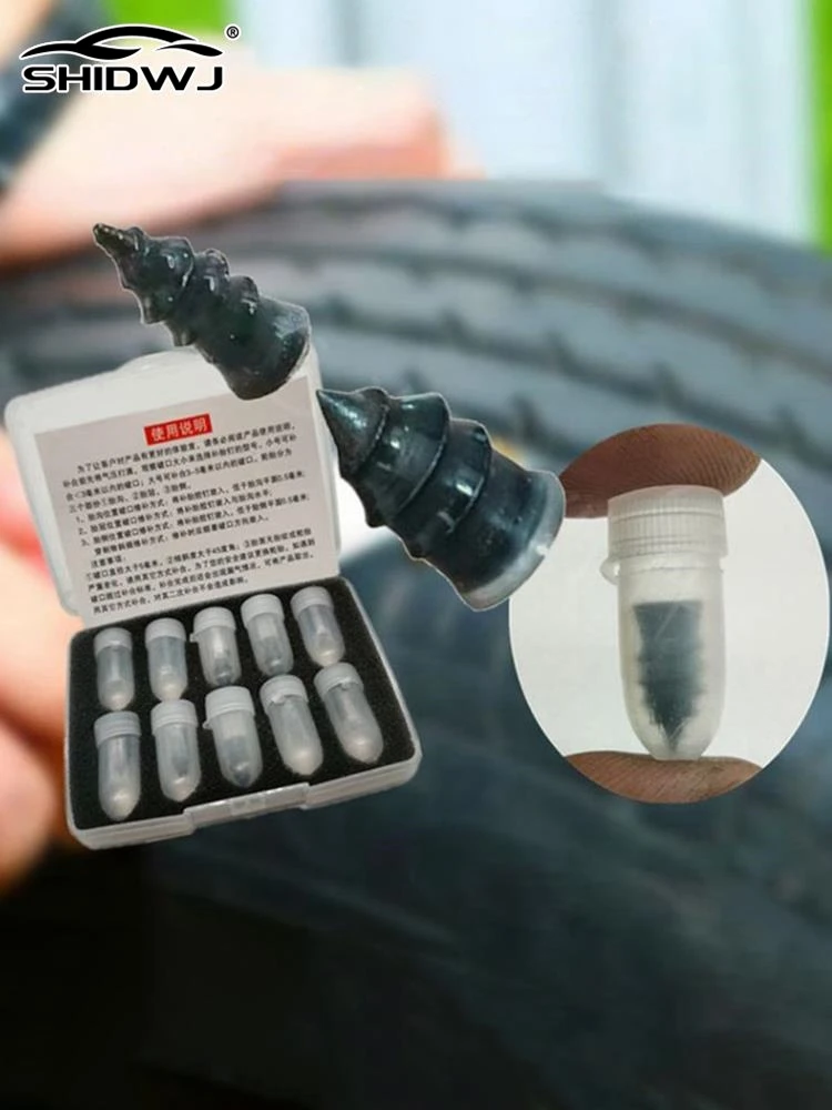 10pcs Universal Tire Repair Nail Self-Tapping Screw Plastic Nail Soft ...