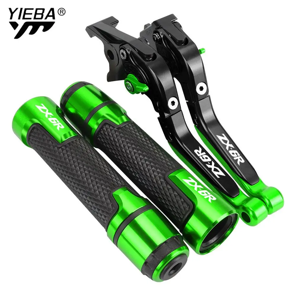 ZX-6R-Motorcycle-Folding-Extendable-CNC-Adjustable-Clutch-Brake-Levers ...