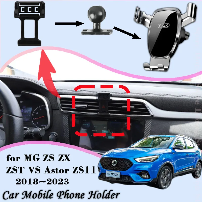 Car Mobile Phone Holder for MG ZS ZX ZST VS Astor ZS11 2018~2023 Air ...