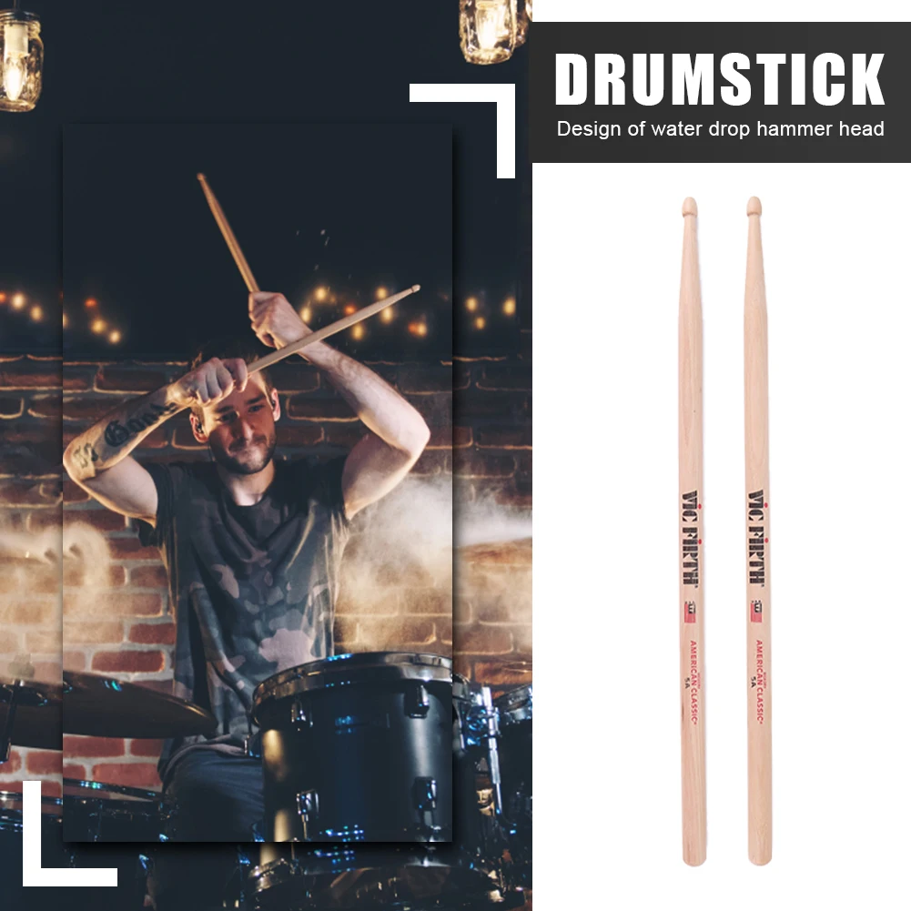 Drumsticks-5A-7A-Drum-Sticks-Consistent-Weight-and-Pitch-Jazz-Wooden ...