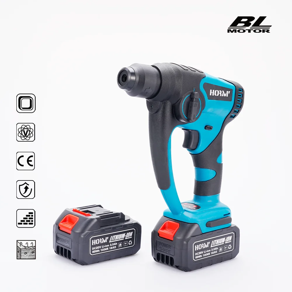 Brushless-Cordless-Electric-Drill-Rotary-Hammer-4-Modes-Drill ...