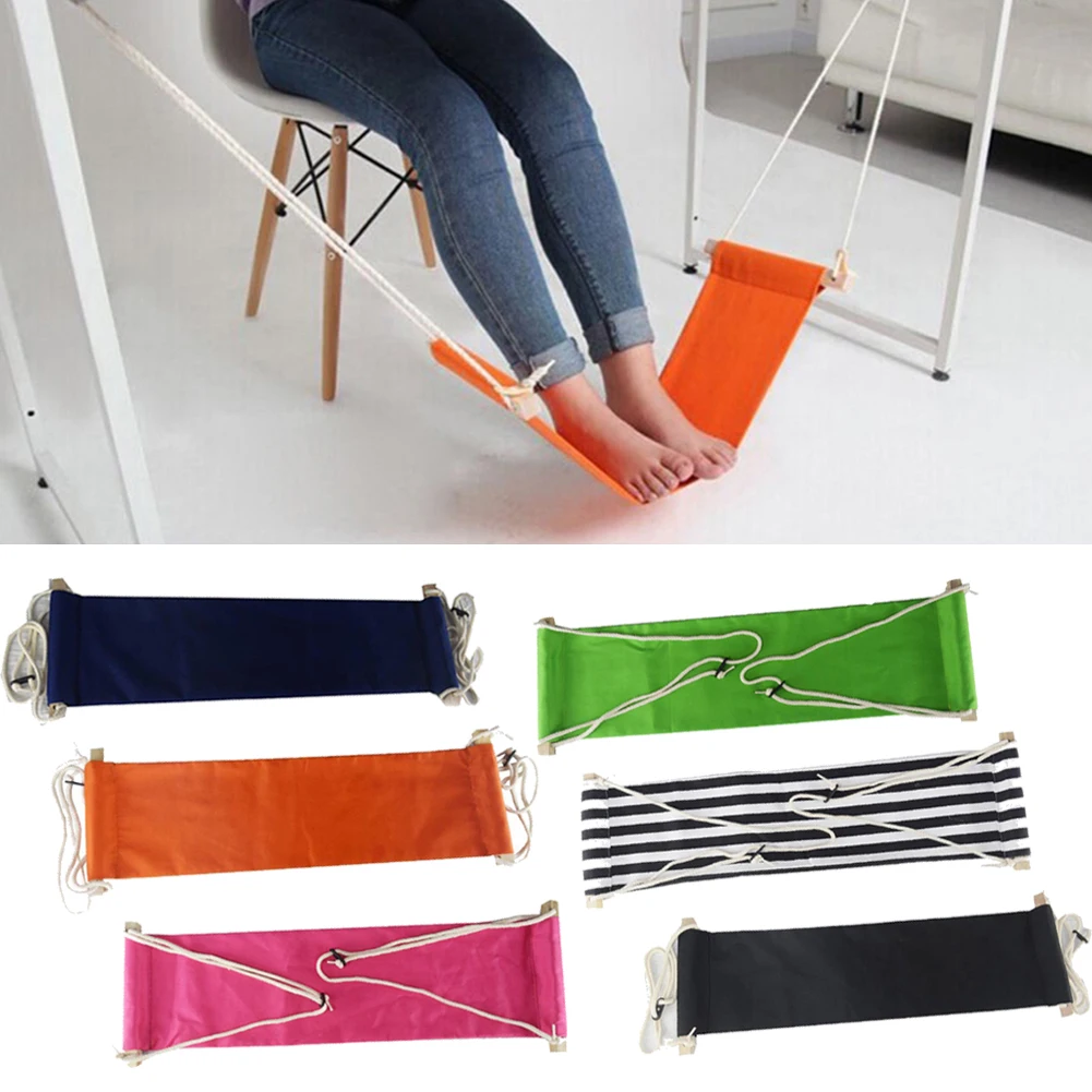 Portable-Foot-Hammock-Strap-2-Hook-Polyester-Desk-Rest-Foot-Hanger ...