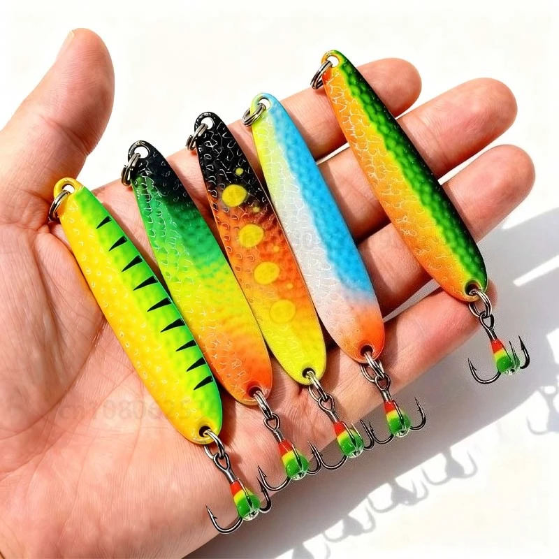 1PCS New 10g Metal Spoon Ice Fishing Lure For Winter Fishing Micro ...
