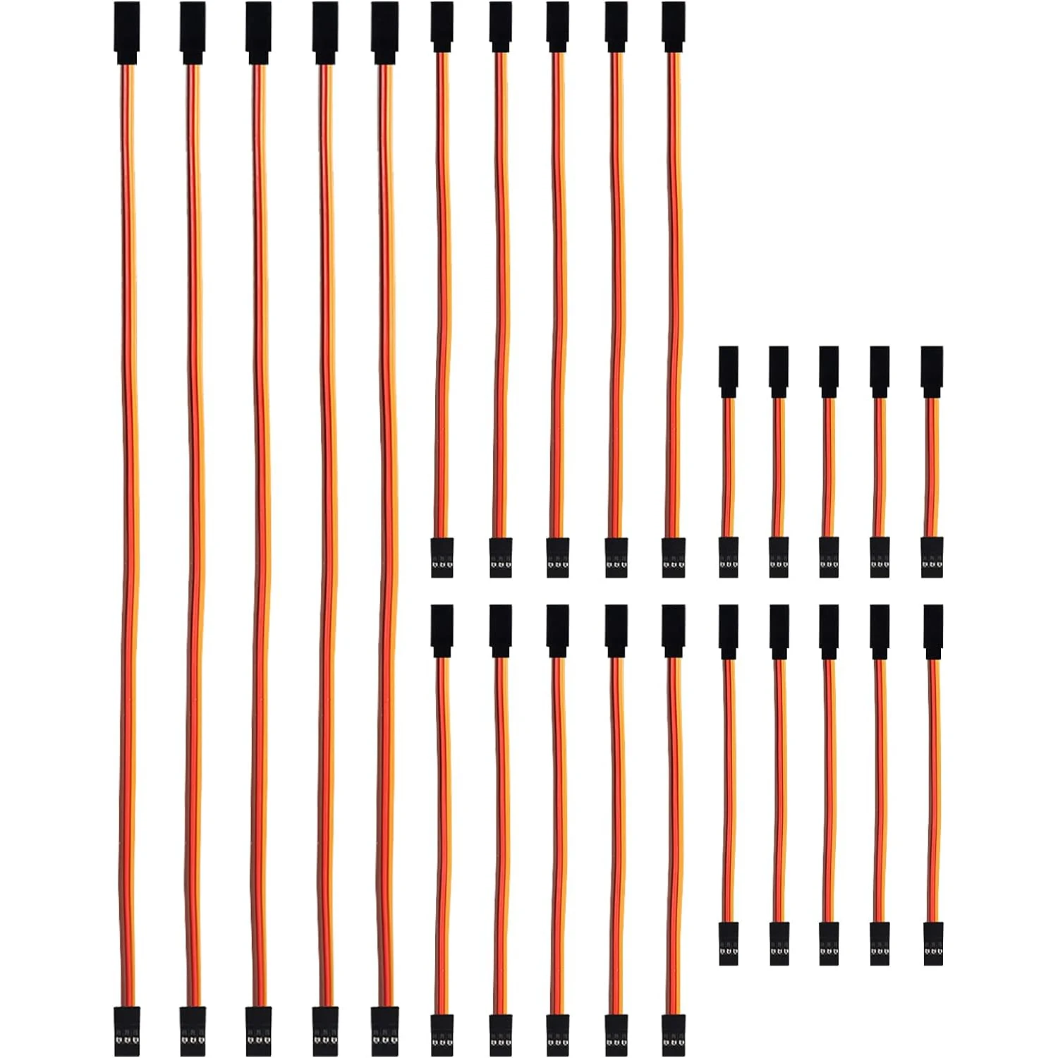 25PCS-Servo-Extension-Lead-Wire-Cable-5-Sizes-3-Pin-Servo-Extension ...