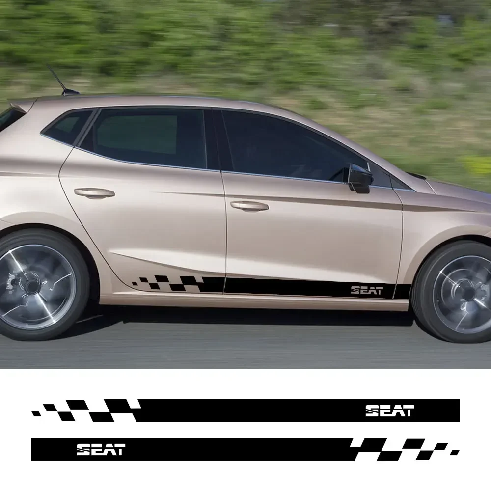 2PCS-Car-Door-Side-Decor-Skirt-Sticker-Vinyl-Decal-For-Seat-Leon-MK3 ...