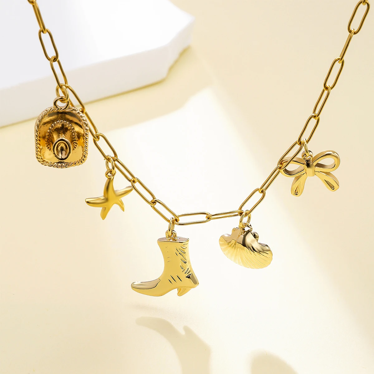 Harong-collares-de-dopamina-de-playa-para-mujer-colgante-de-arco-de ...