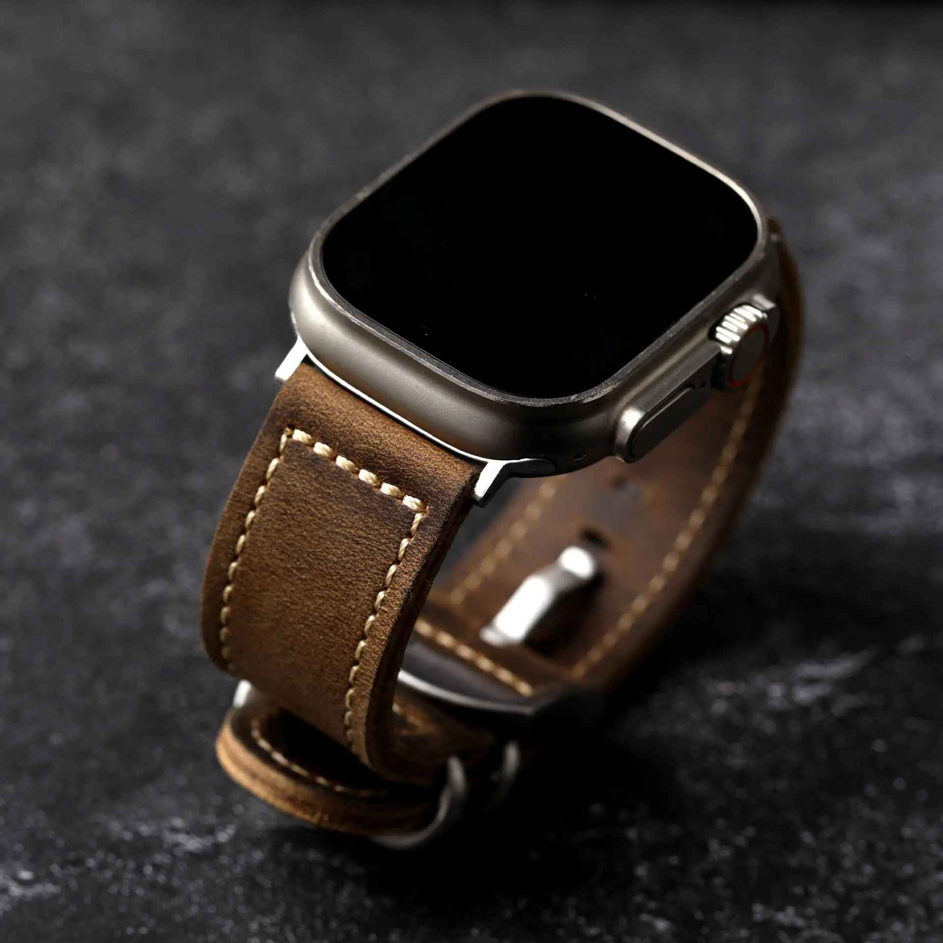Luxury-Leather-Strap-For-Apple-Watch-Ultra-2-49MM-Handmade-Top-Layer ...