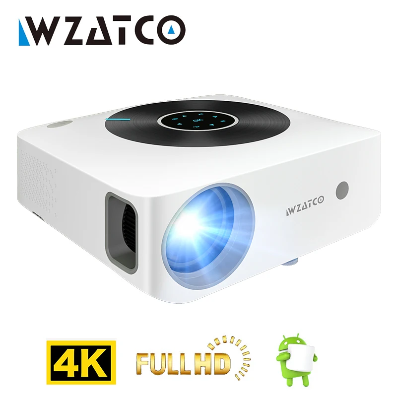 WZATCO H2 LED Projector Smart Android WIFI Video Full HD 1920*1080P ...