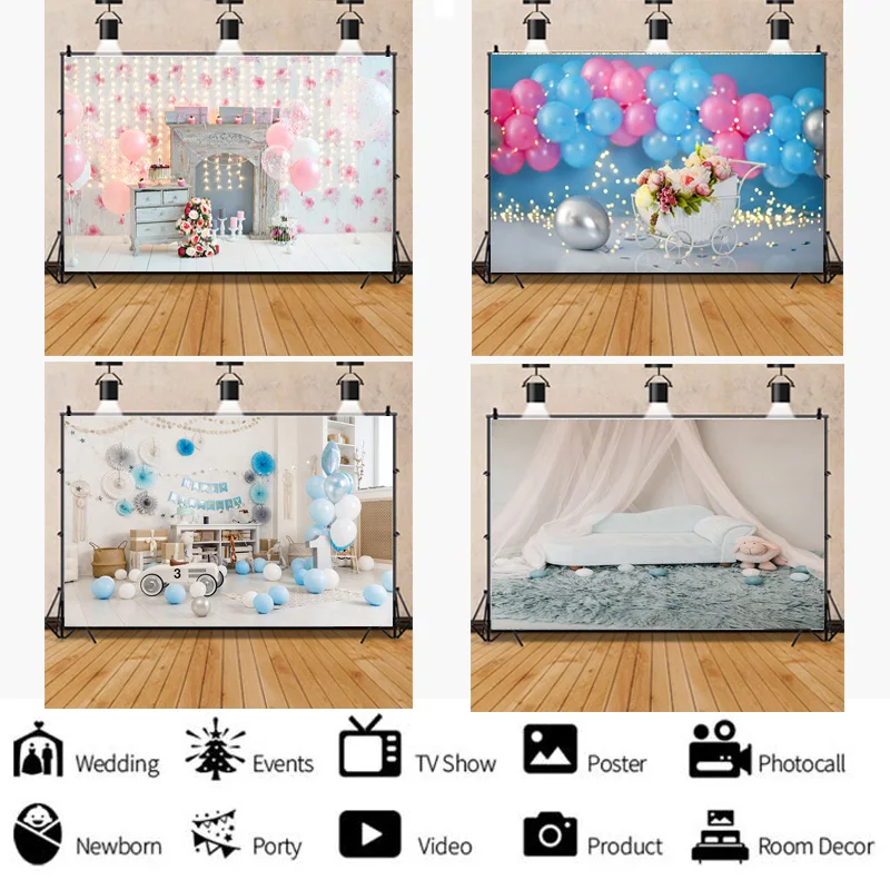 Vinyl-Custom-Newborn-Baby-Birthday-Background-First-Birthday-Party ...