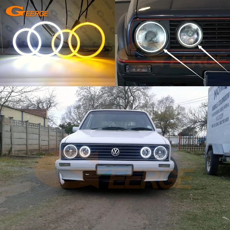 For Volkswagen VW Golf Mk1 Mk2 GTI Euro Headlight Ultra Bright Day ...