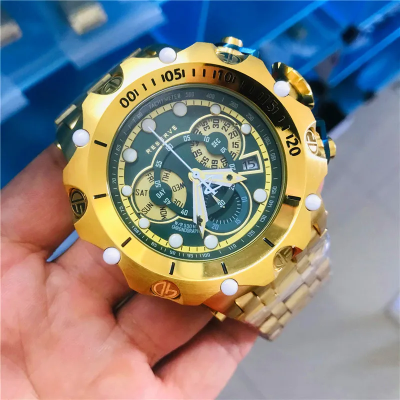 Invincible-Reserve-Venom-Mens-Watch-Luminous-Chronograph-Stainless ...