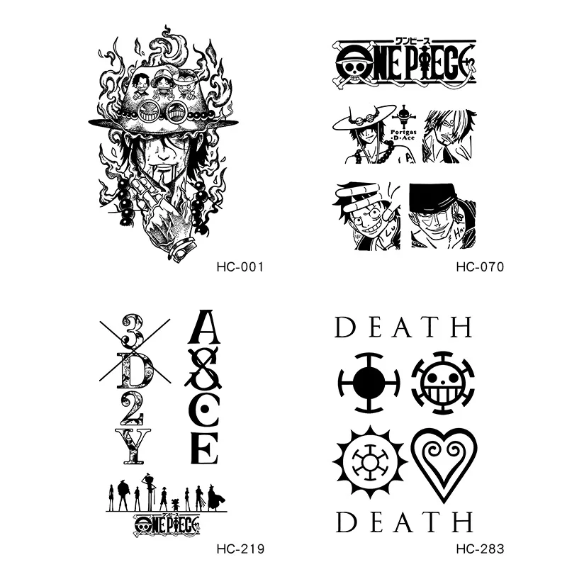 One Piece Tattoo Designs Black And White