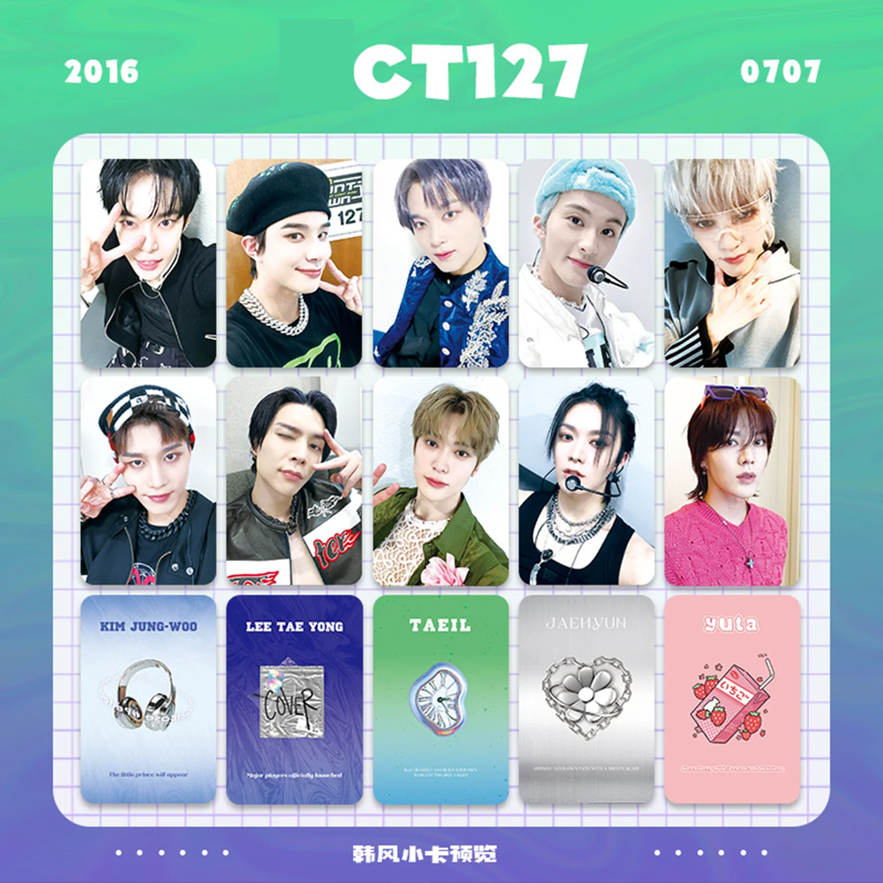 6pcs-KPOP-127-INS-Style-Selfie-Photocards-DoYoung-JungWoo-Korean-Double ...