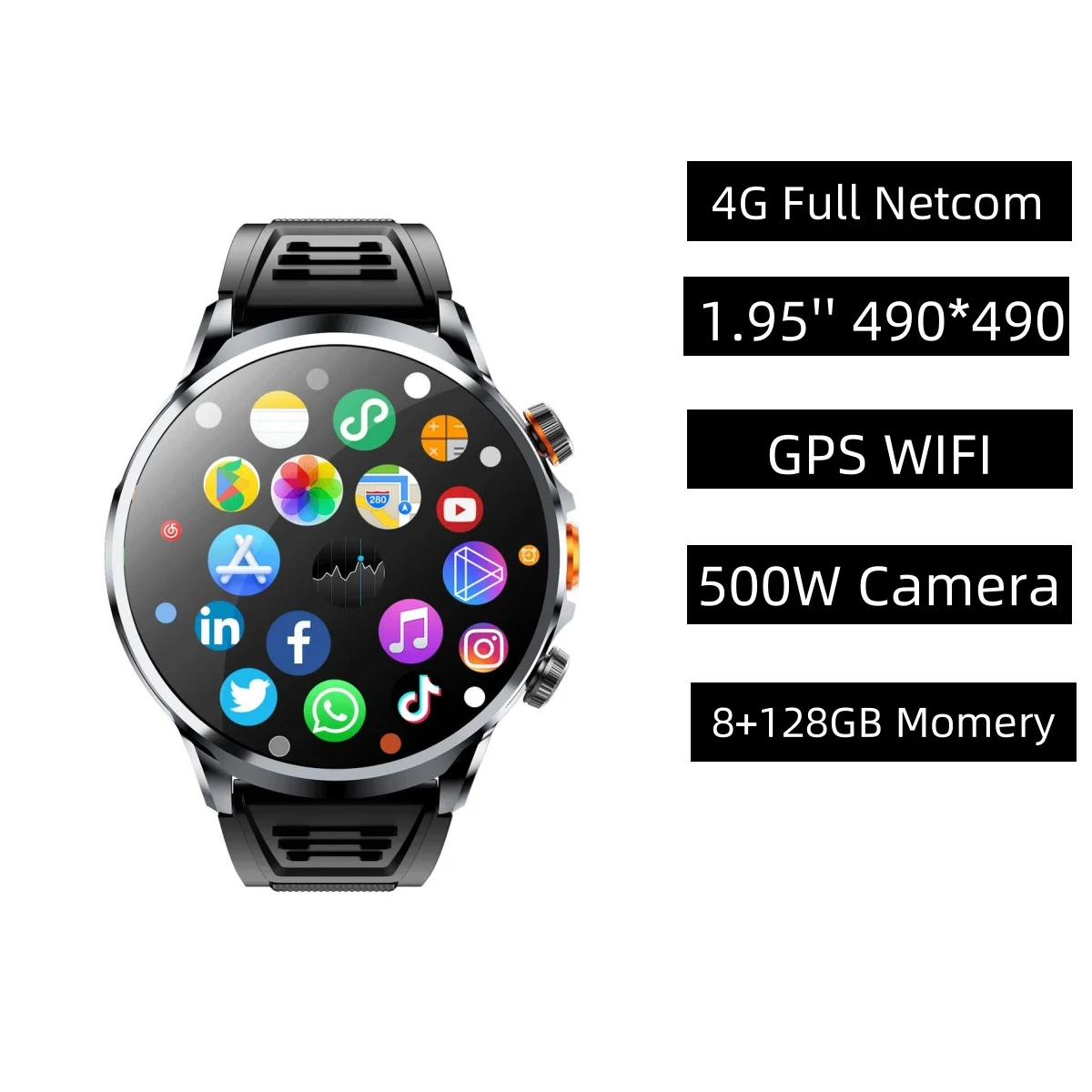 NEW-H18-Smart-Watch-4G-Android-1-95-inch-IPS-490-490-Screen-With-500W ...