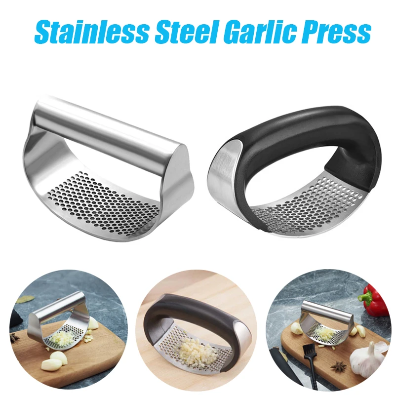 Stainless Steel Garlic Press Crusher Slicer | Stainless Steel Ginger ...