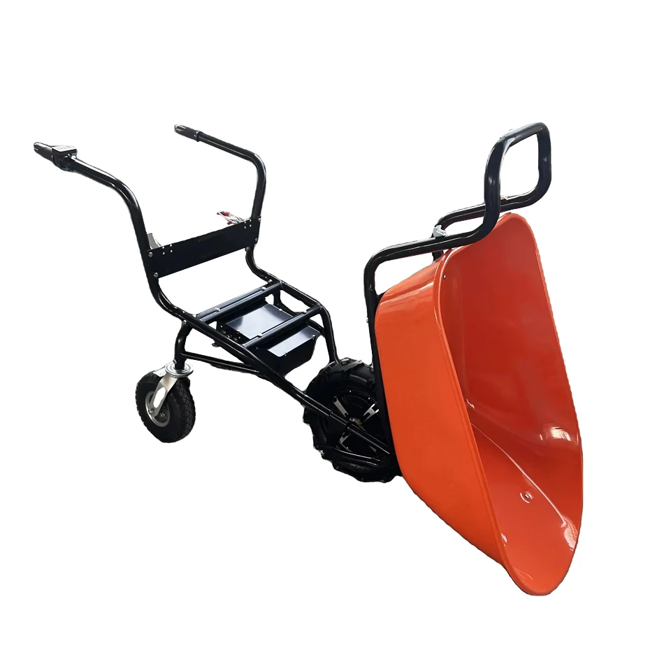 Agricultural 3-wheeled Electric Wheelbarrow Construction Site Trolley ...