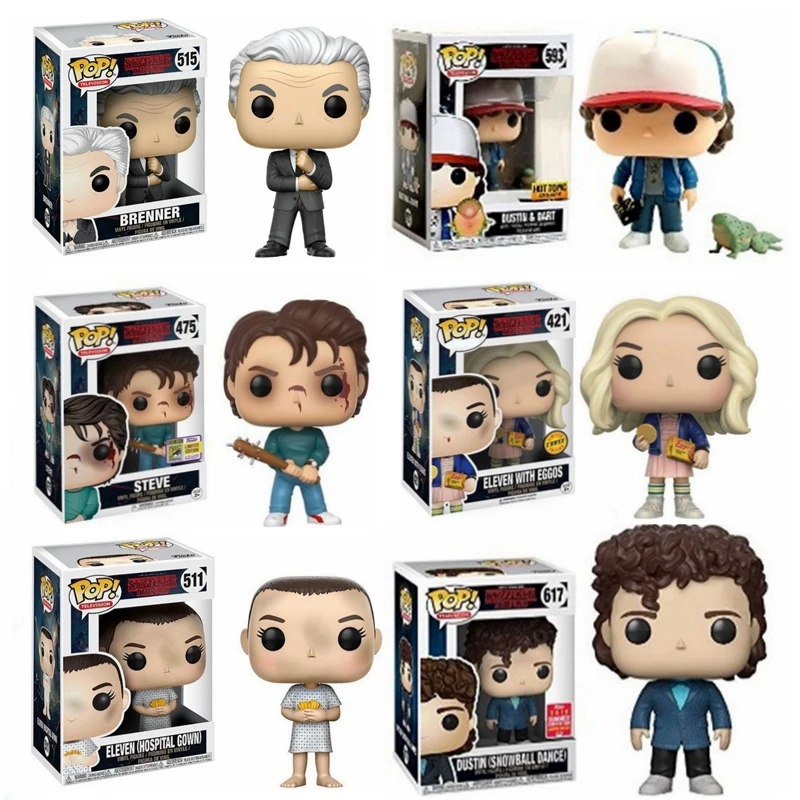 FUNKO-Stranger-things-little-Eleven-with-eggos-Dustin-Dart-Steve-Dustin ...