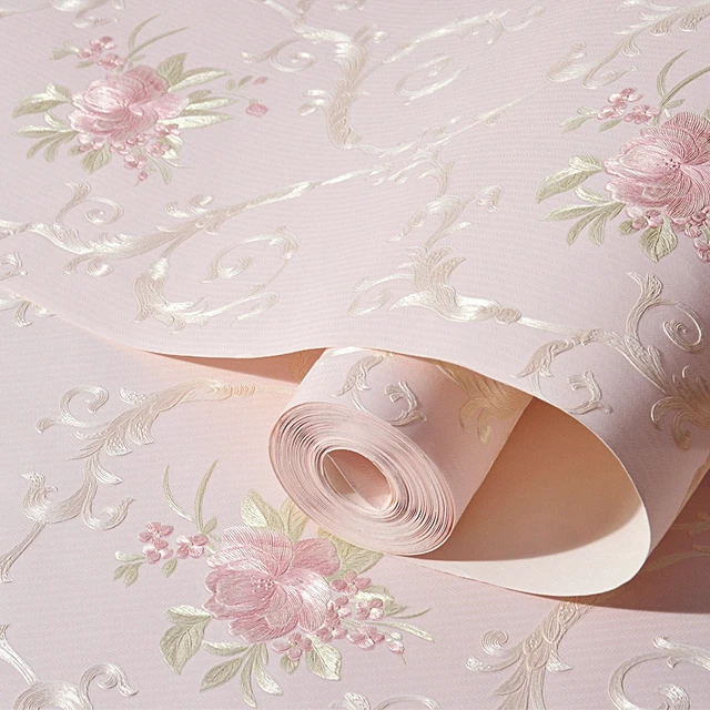 Light Pink Victorian Wallpaper