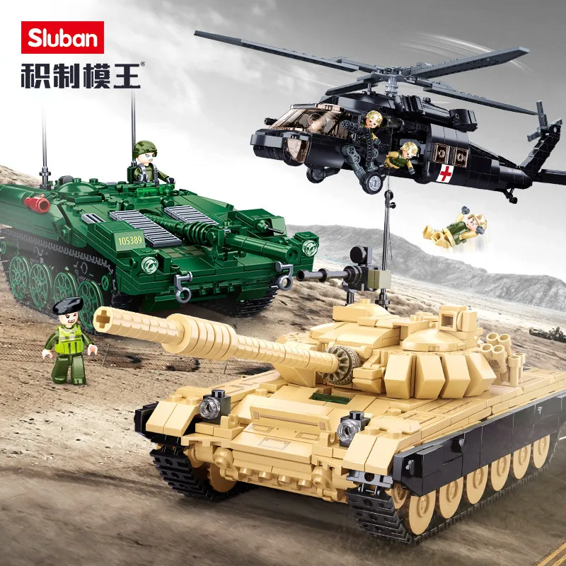 Sluban Military STRV103 Main Battle Tank T-72B3 MBT Bricks Army ...