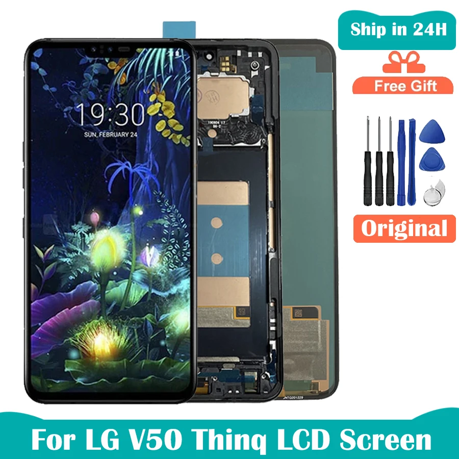 AMOLED-V50-ThinQ-5G-LCD-With-Frame-For-LG-V50S-LM-V510N-LCD-LM-V500EM ...
