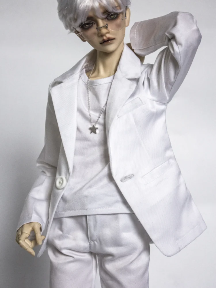 BJD doll clothes white suit prince charming suit jacket and pant for 1/ ...