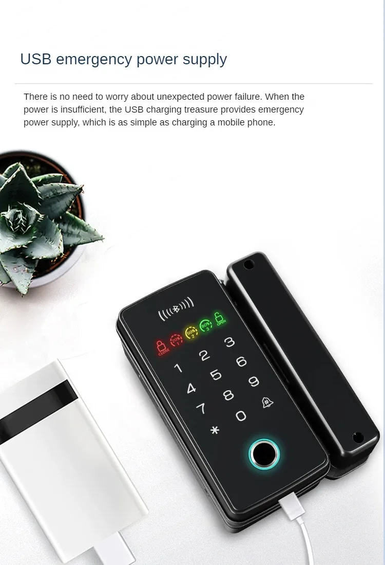 Smart Door Lock WIFI Remote Unlock Temporary Password Fingerprint ...