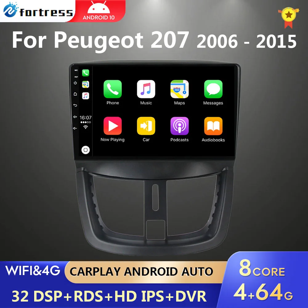 Android-10-Car-Radio-Multimedia-Video-Player-For-Peugeot-207-CC-207CC ...