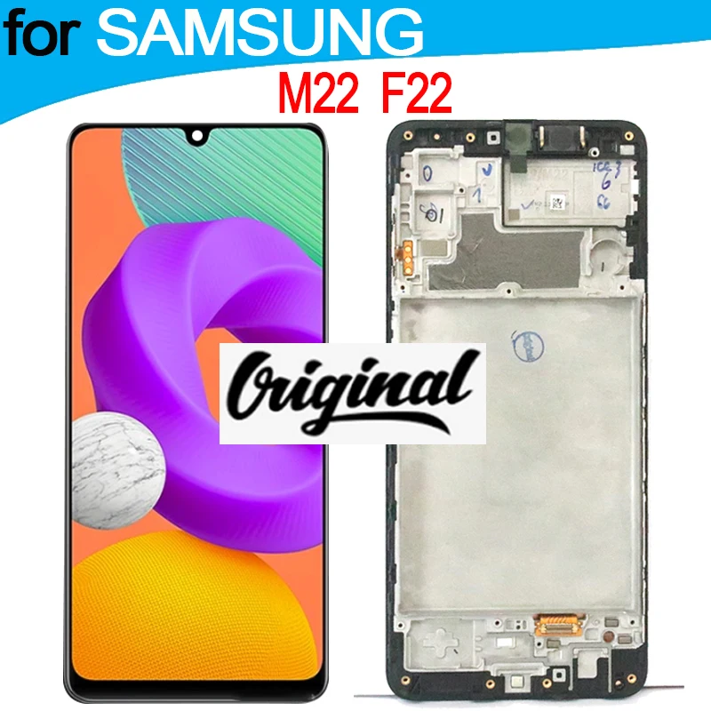 Original AMOLED For Samsung Galaxy M22 4G M225 M225F/DS M225M F22 LCD ...