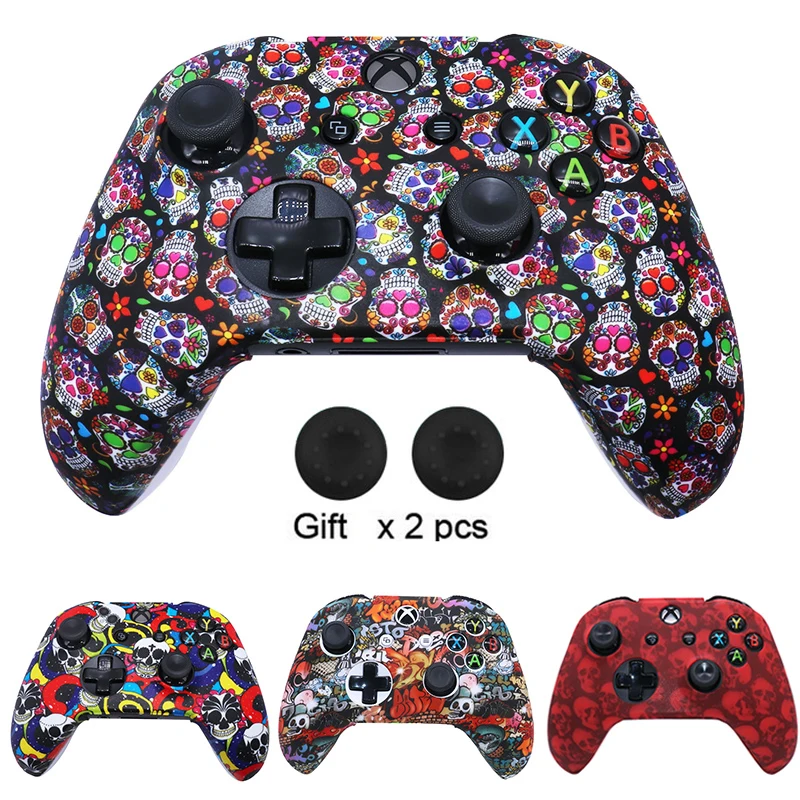 For-Xbox-One-S-Controller-Silicone-Cover-Skin-Grip-Protective-Case-For ...