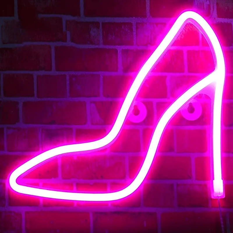 1pc-Pink-Shape-LED-Neon-Sign-USB-Battery-Powered-Novelty-Neon-Mini ...