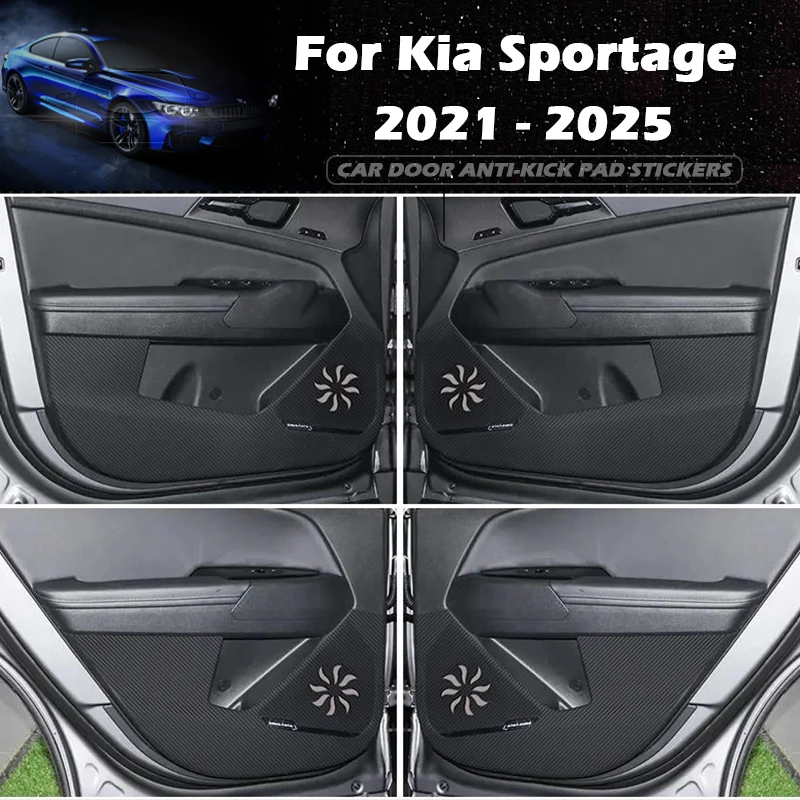 Car Door Anti Kick Pad for Kia Sportage 2021-2025 Leather Protection ...
