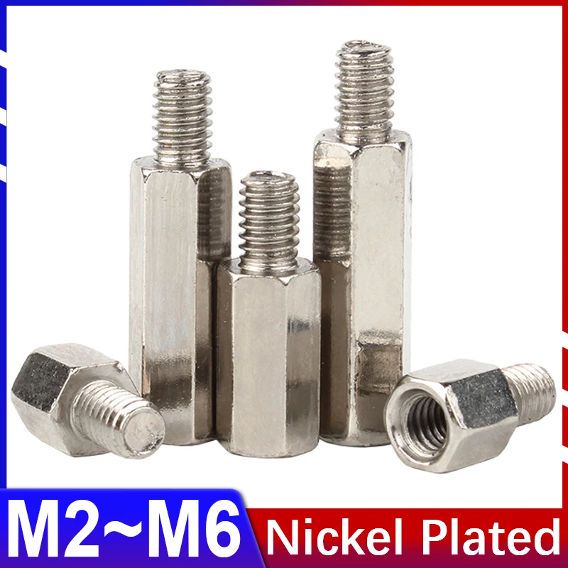 Niquelado-nico-cabe-a-hexagonal-ferro-coluna-isolamento-suporte ...