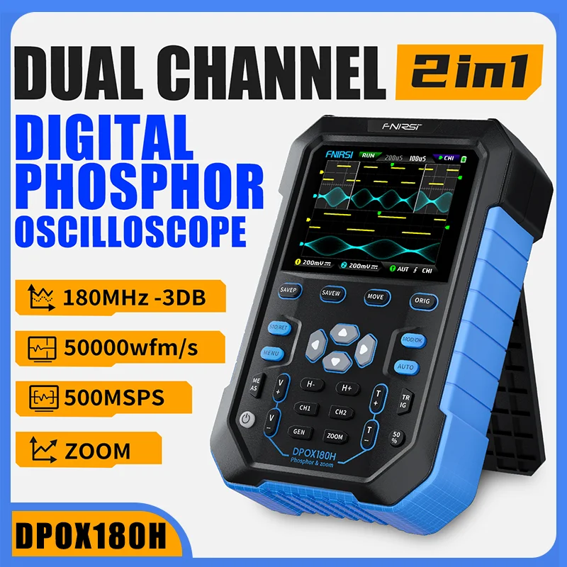 FNIRSI DPOX180H Portable Fluorescent Screen Digital Oscilloscope 180 ...