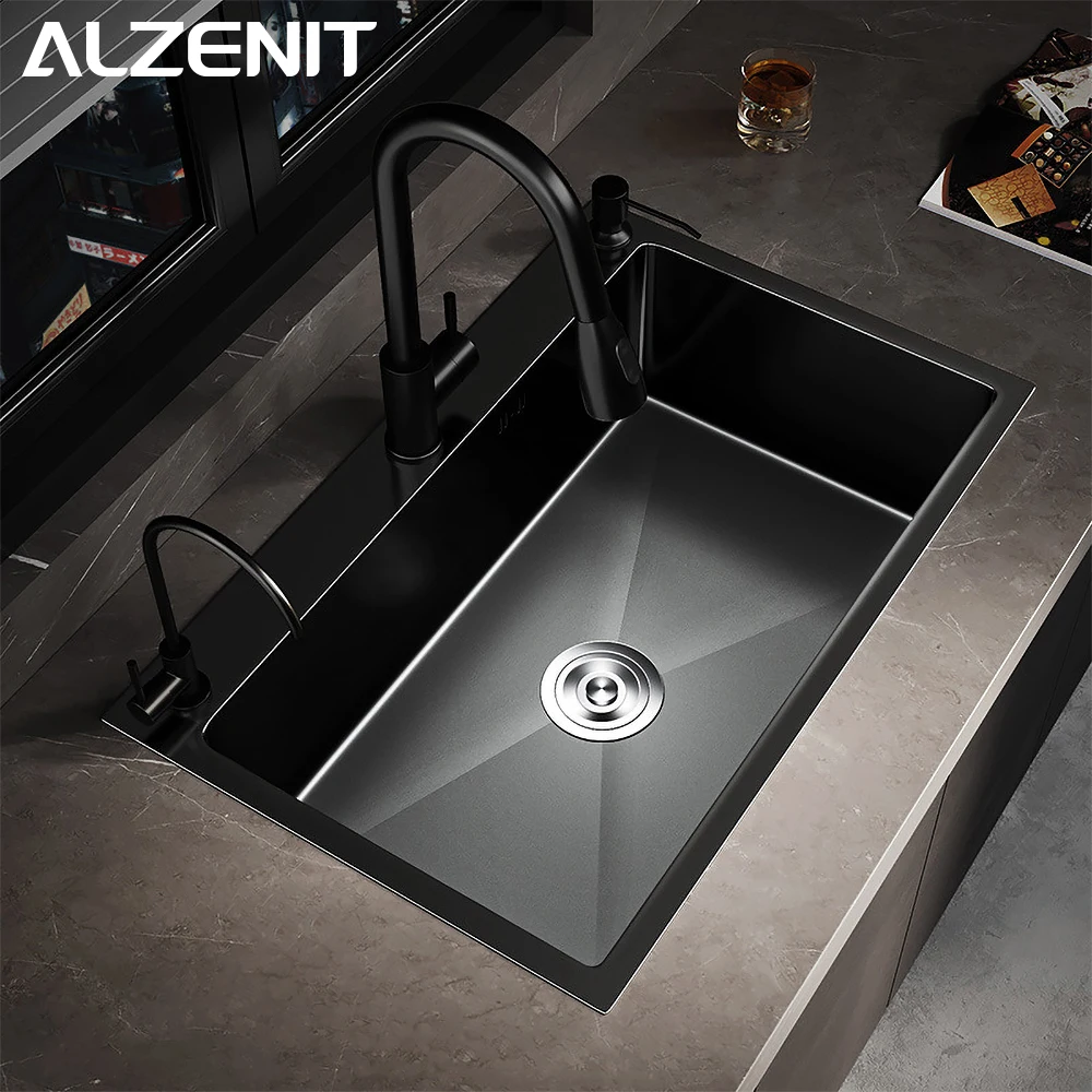 Évier de cuisine en acier inoxydable 304, lavabo de cuisine, de ferme ...