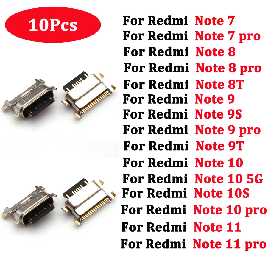 10-50Pcs Charger Charging Port Plug Dock Connector Type C For Xiaomi ...
