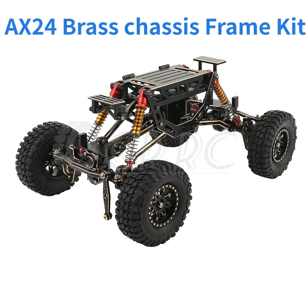 Brass-Assembled-Car-Chasiss-Frame-Kit-with-Axles-Wheels-Bumper-optional ...